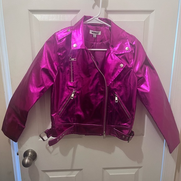 Jackets & Coats | Brand New Metallic Pink Moto Jacket | Poshmark